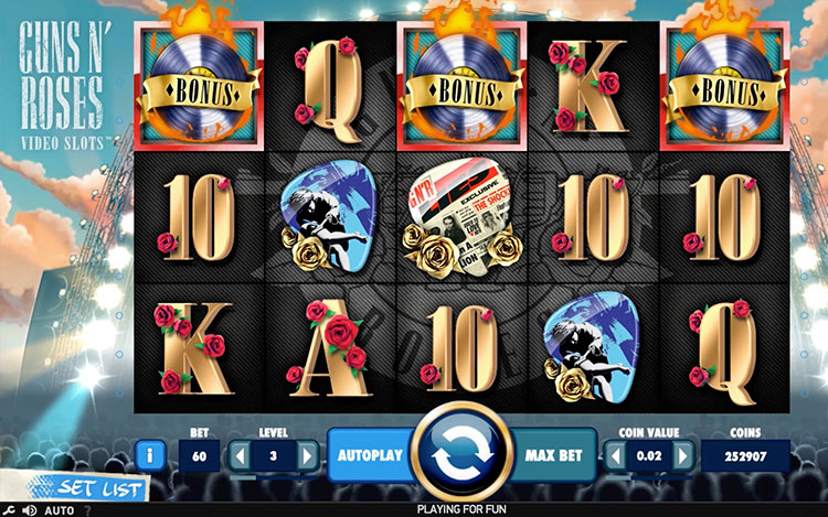 Play Guns N' Roses Slot Machine Online at Mega Casino
